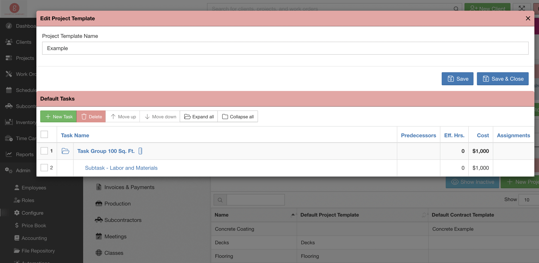 How to Create a Task-Based Project Template