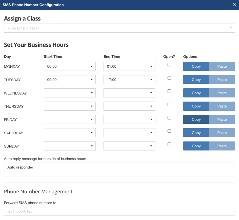 Requesting an SMS Number