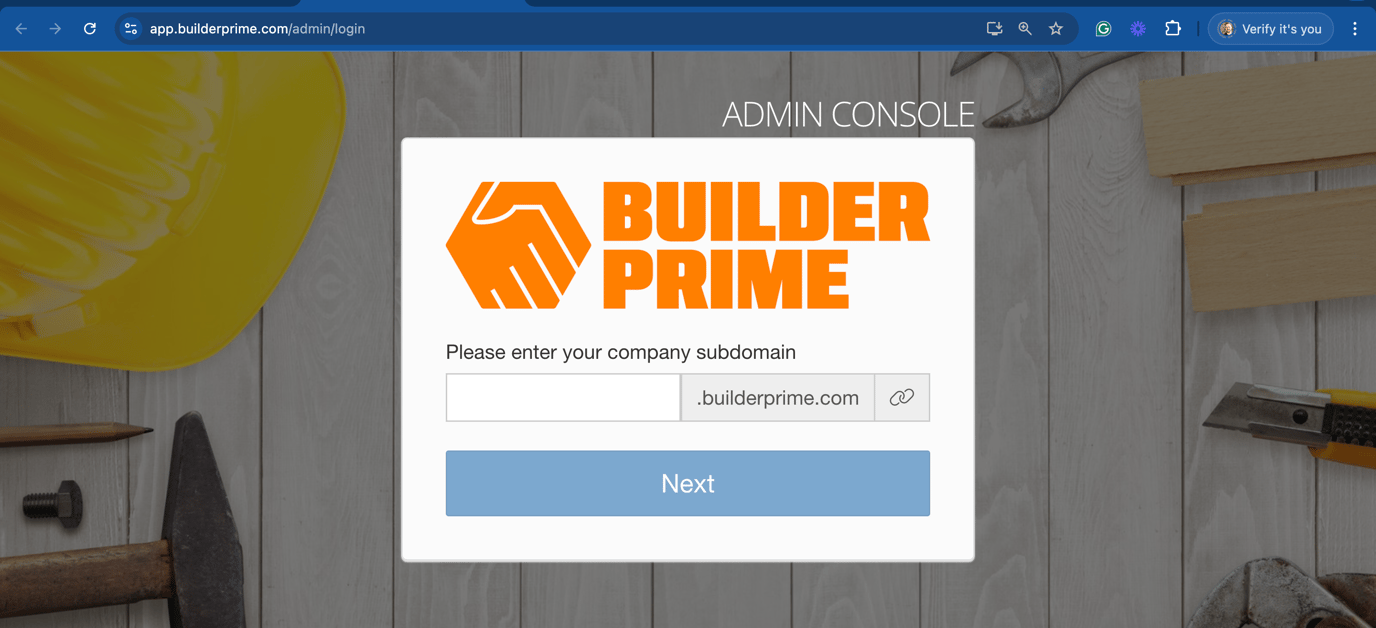 How to Log In to Builder Prime