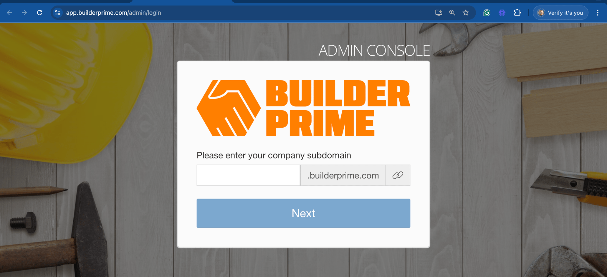 How to Log In to Builder Prime