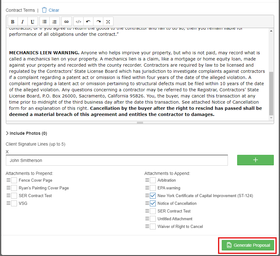 How to Generate a Contract